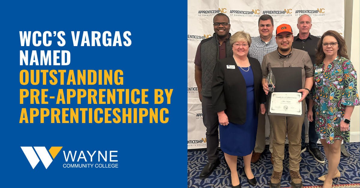 WCC’s Vargas Named Outstanding Pre-Apprentice by ApprenticeshipNC ...
